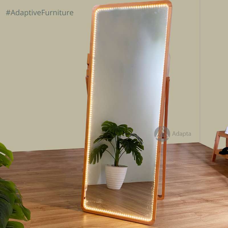 Promo Adapta Standing Mirror Rak Make Up Minimalis Aesthetic Dengan ...