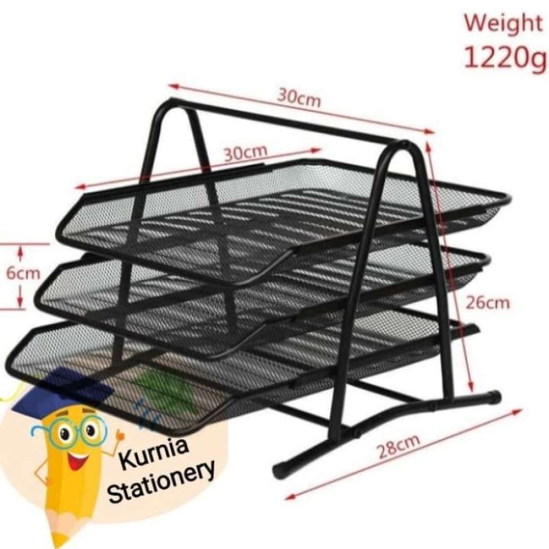 Jual Rak Dokumen Berkas 3 Susun / 3 Tier Document Tray Di Seller Hexana ...