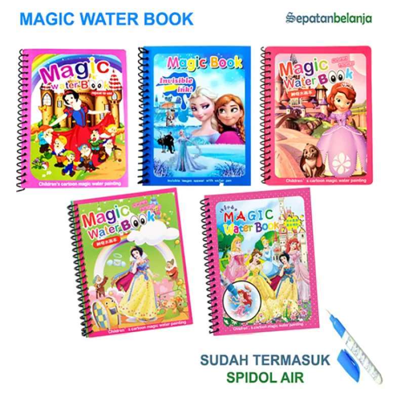 Promo Buku gambar mewarnai magic water book - warna - 4IN1 lembar ...