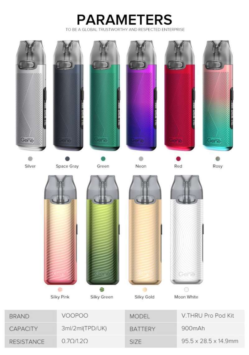 Promo Voopoo Vthru Pro Pod Kit 900mAh Voopoo Tech - ROSY - GREN Diskon ...