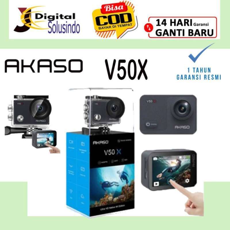 Promo AKASO V50X ACTION CAMERA FULL HD 4K EIS WIRELESS CAM - Original Resmi Diskon 23% di Seller ...