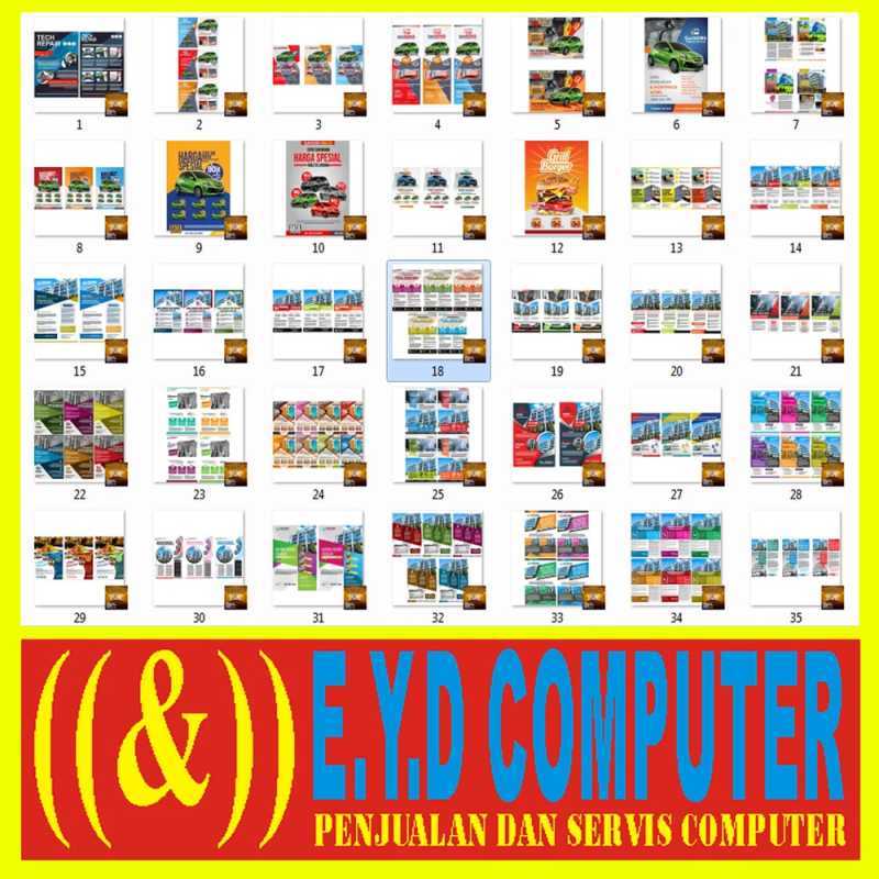 Jual Desain Brosur Flyer Pamflet Koleksi Template Design Grafis Fliyer ...
