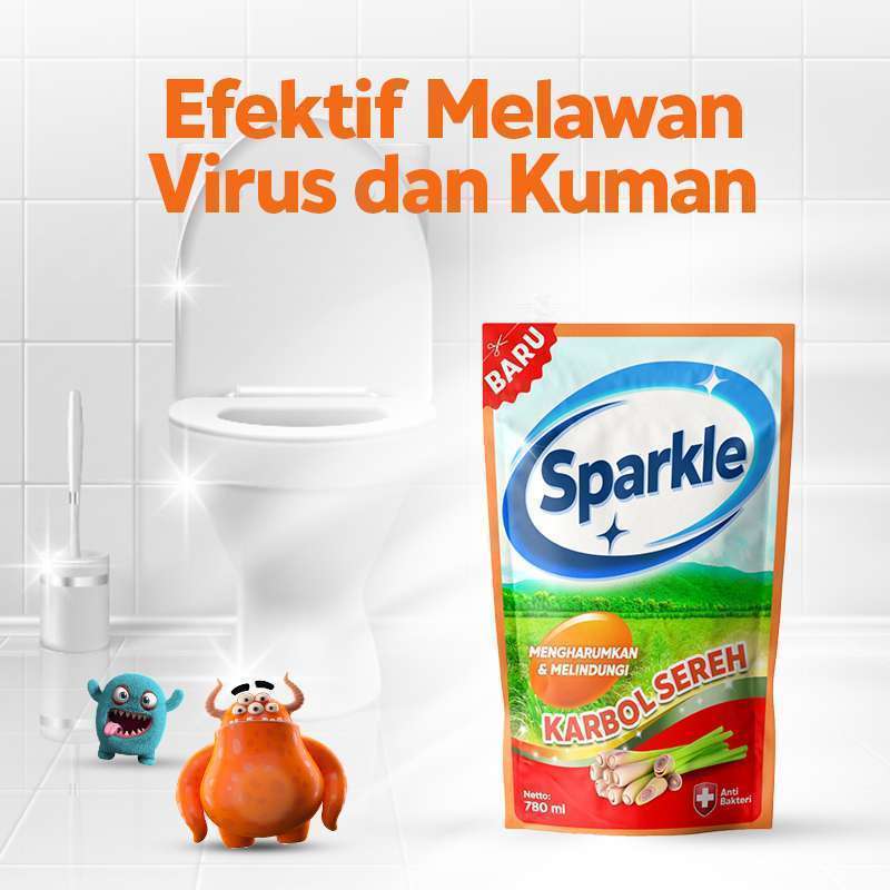 Jual Bandung - Sparkle Karbol Sereh Cairan Pembersih Lantai 780 Ml ...