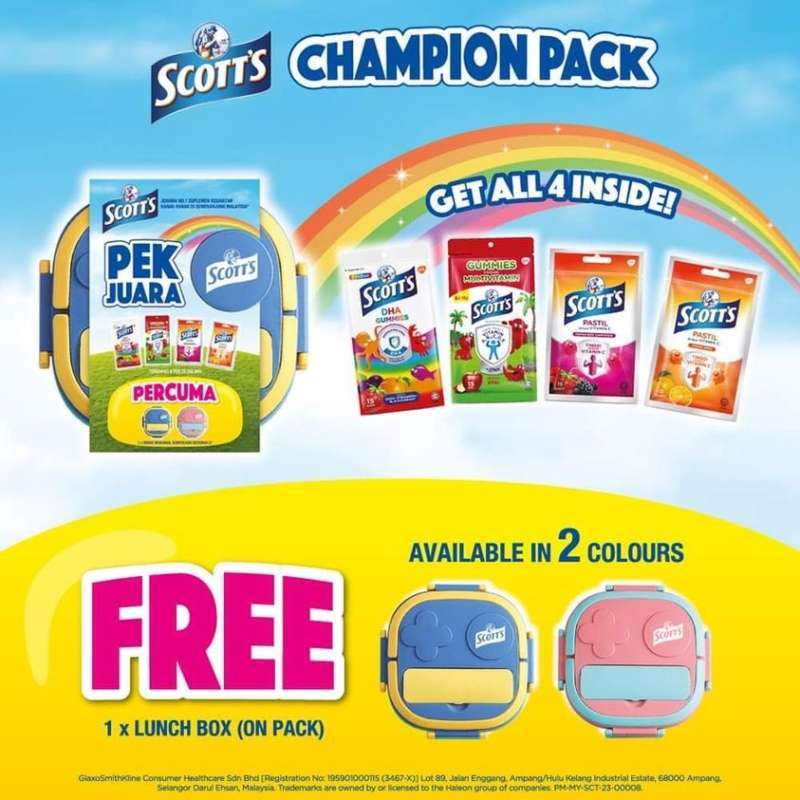 Jual Scott's DHA Pastil Multivitamin Champions Pack 60 biji gummies ...