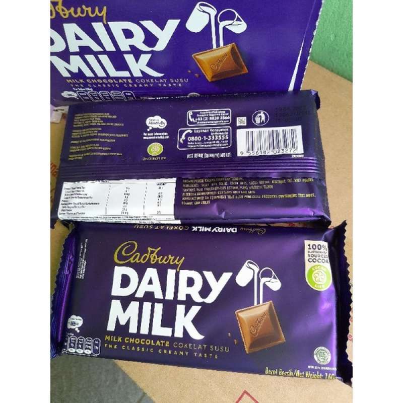 Jual Cadbury Dairy Milk 160gr Cokelat Ex 165 Gr, Coklat Cadbury 160 ...