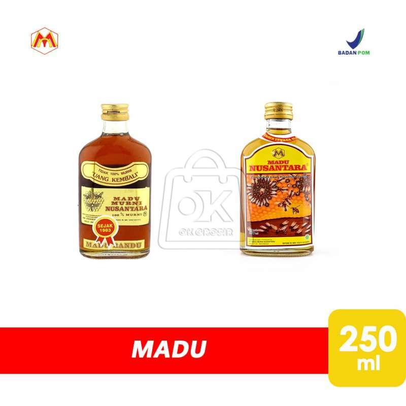 Promo Madu Nusantara / Madu Lebah / Madu Randu (Botol Kaca 250ml ...
