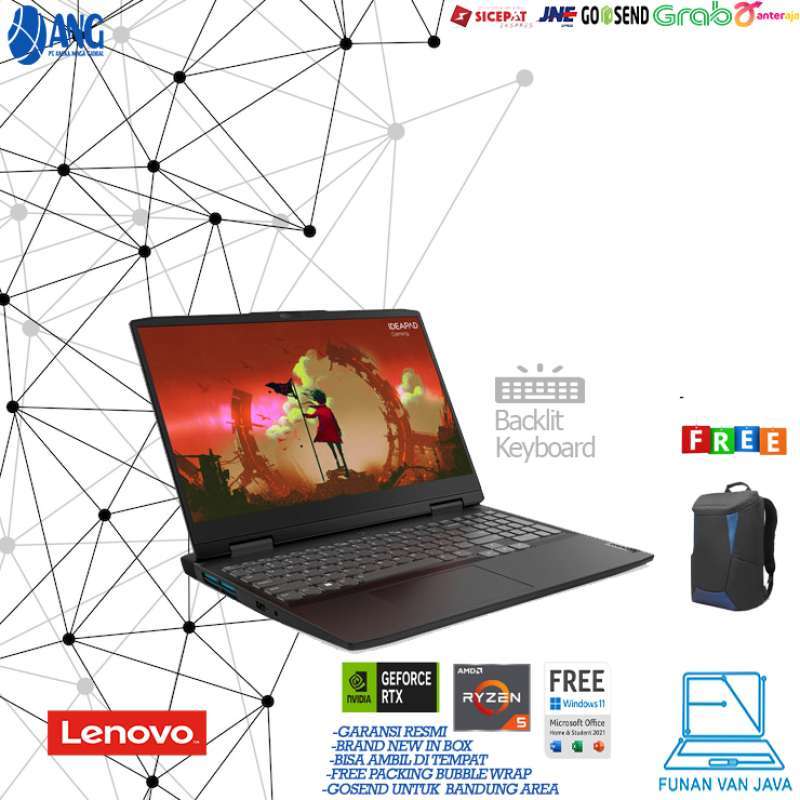Jual C&C Lenovo IdeaPad Gaming 3 15ARH7-82SB00JHID /AMD Ryzen 5-7535HS ...