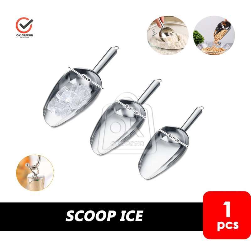 Jual Sekop Es Batu / Scoop Ice / Sekop Tepung / Sendok Es Stainless ...