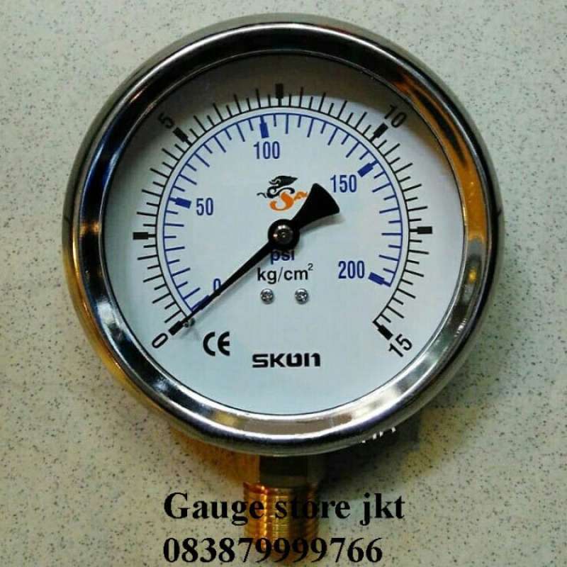 Promo Pressure Gauge Model Raket 4 (100 mm) x 15 Kg/cm2 SKON Diskon 23% di Seller Himaga Store ...