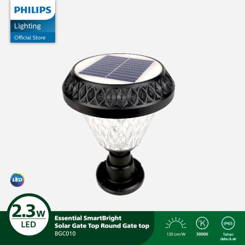 Promo Philips Lampu Taman Essential Smartbright Solar Gate Top Round ...