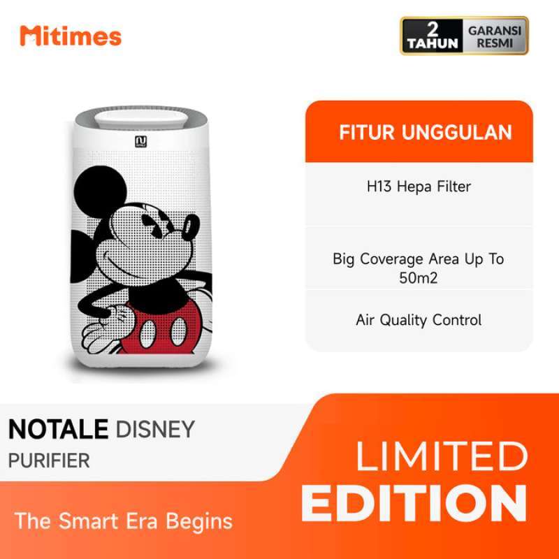 Promo Notale Air Purifier Mickey Limited Edition With Hepa H13 Uv ...