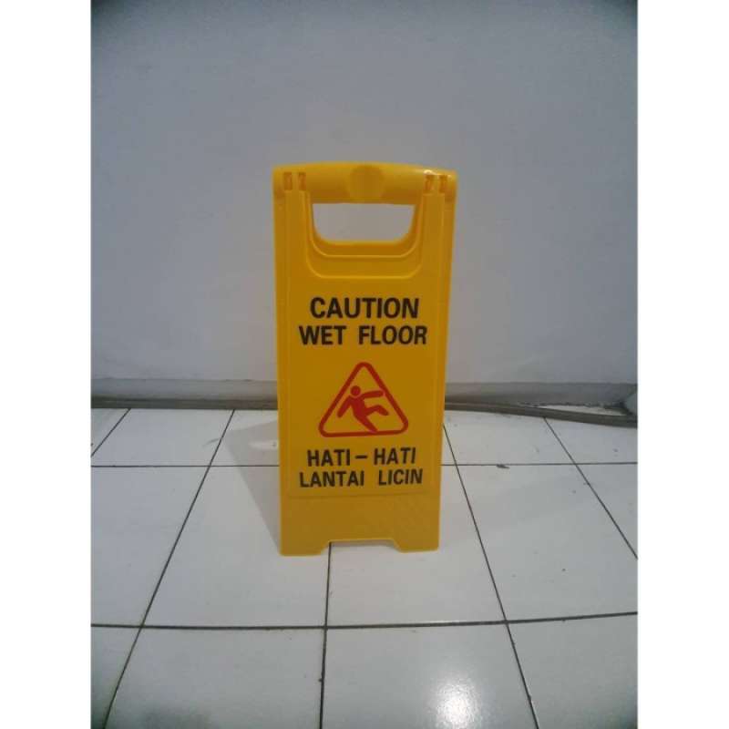 Promo Rambu Plang caution WET FLOOR awas lantai licin kokoh tulisan ...