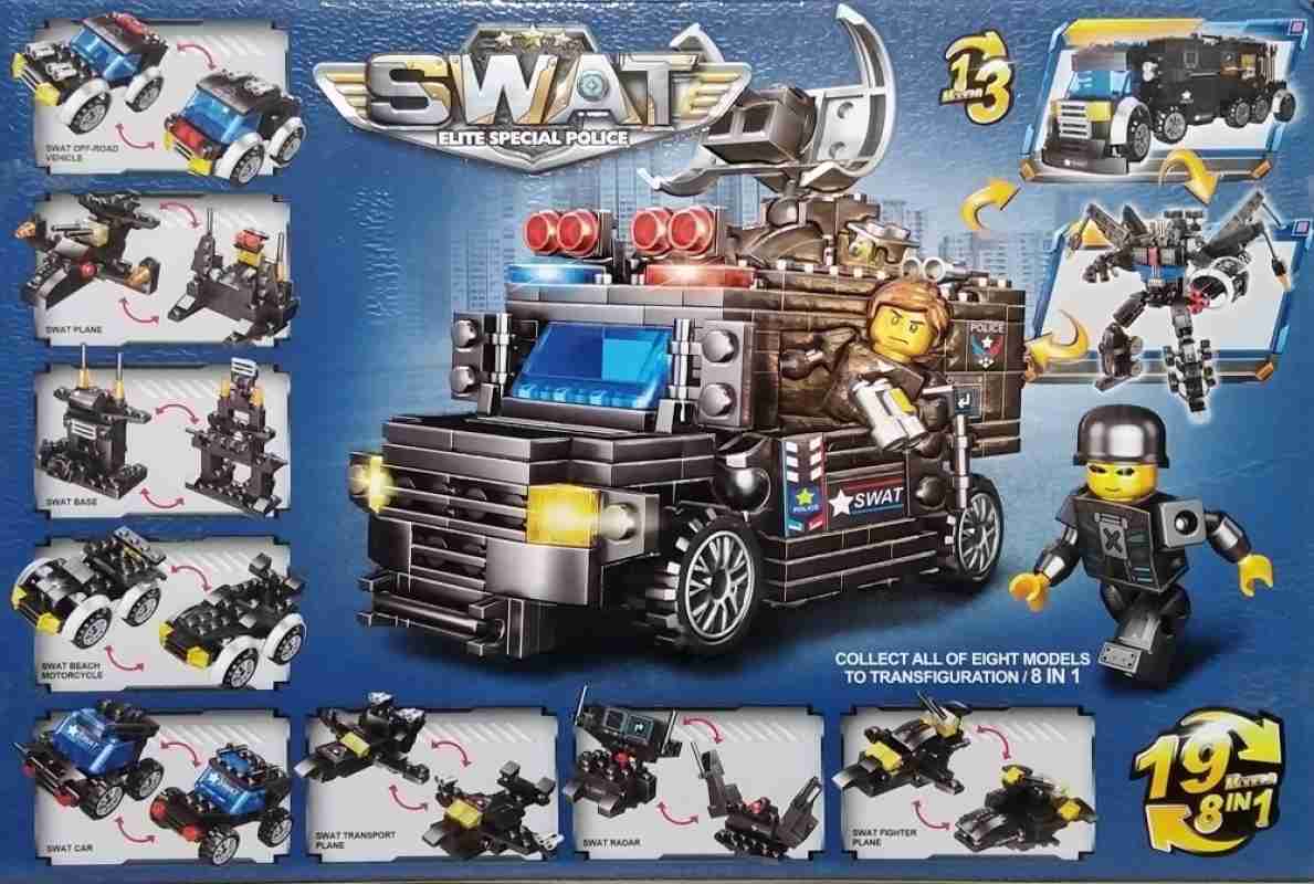 Jual Brick Block TSLI-X Swat Elite Special Police 8in1 ( Robot-Jeep ...
