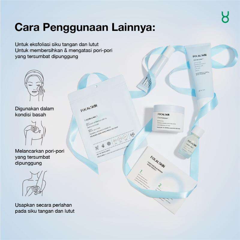 Promo Focalskin Acne Exfoliating Clear Pad 60 Pads / Kapas Eksfoliasi ...