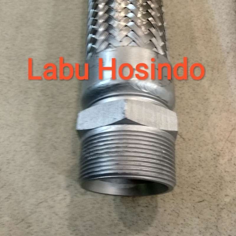 Promo Flexible Metal Hose Sus 304 2X56 Cm,C/w Coupling & Male Thread ...