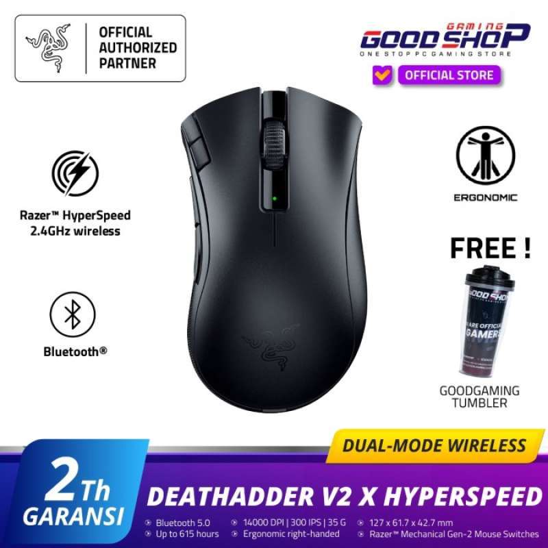 Promo DeathAdder V2 X HyperSpeed Wireless - Gaming Mouse Diskon 23% di ...