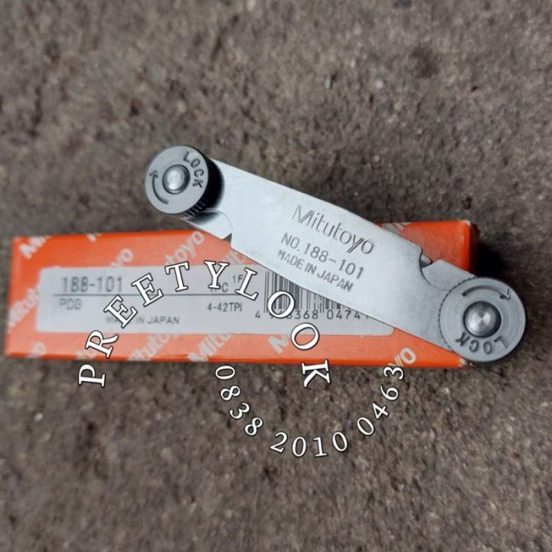 Promo Mitutoyo Screw Pitch Gauge 188 - 101 Mal Drat Thread Alat Ukur ...