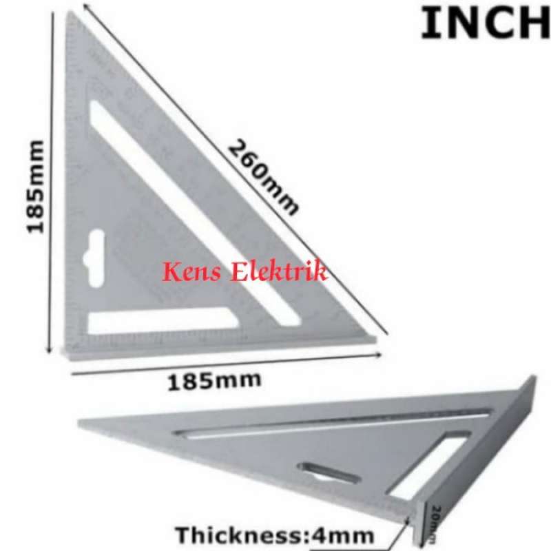 Promo SPEED SQUARE PENGGARIS SIKU SEGITIGA 7 INCH ALUMUNIUM WOODWORKING ...