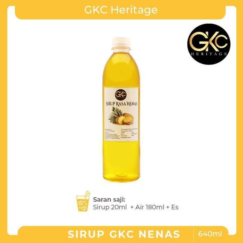 Jual Botol Sirup Minuman Kekinian Rasa Pineapple Gkc Heritage Di Seller ...