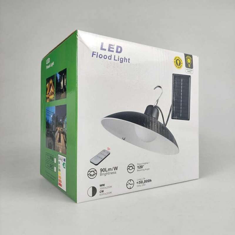 Promo 2 PCS Lampu Gantung dengan Panel Surya 4800mAh dilengkapi Remote ...