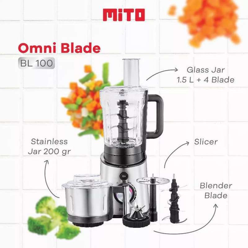 Promo Mito Blender & Food Processor Bl 100 / Bl100 Diskon Diskon 4% di ...