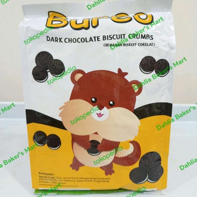 Jual Bureo Dark Chocolate Crumb Repack 250 Gram Remahan Biskuit Coklat ...