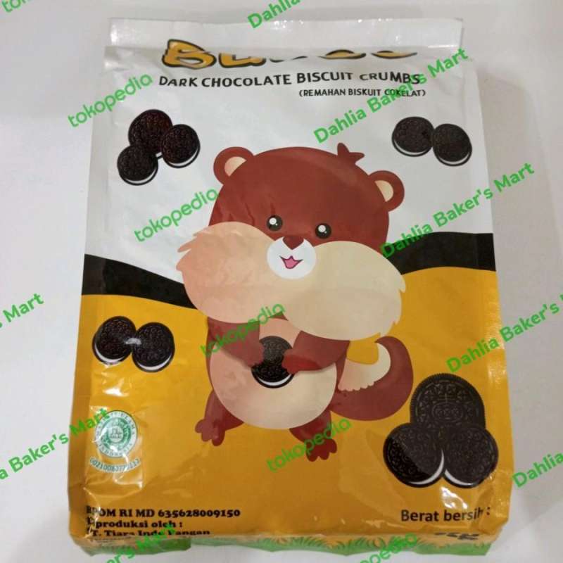 Jual Bureo Dark Chocolate Crumb Repack 250 Gram Remahan Biskuit Coklat ...