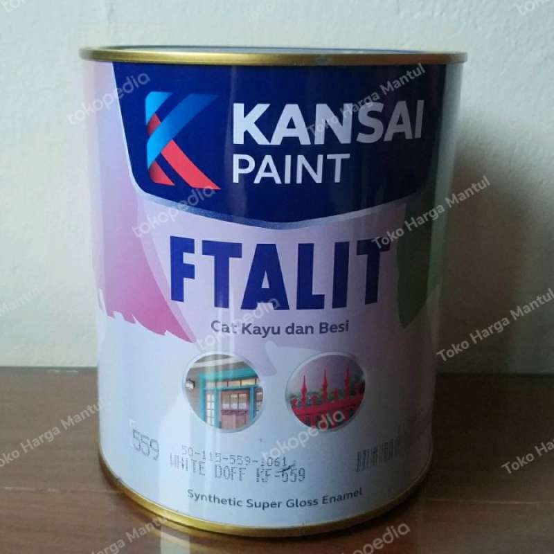 Promo Cat Besi Dan Kayu Ftalit 1Kg White Doff / Putih Doff (559) Diskon ...
