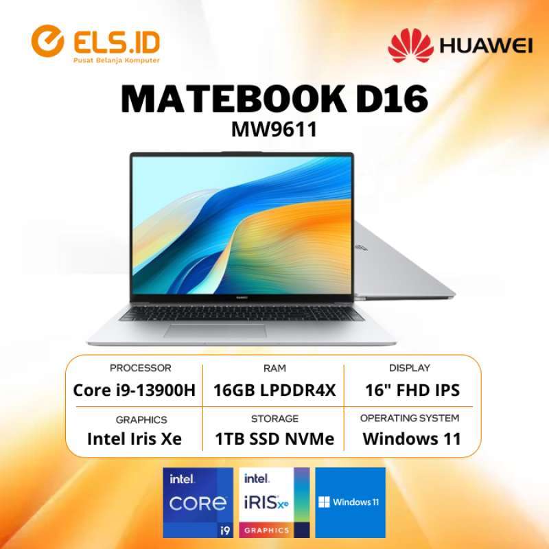 Promo Huawei Matebook D16 Intel i9-13900H 16GB SSD 1TB 16 FHD iRisXe ...