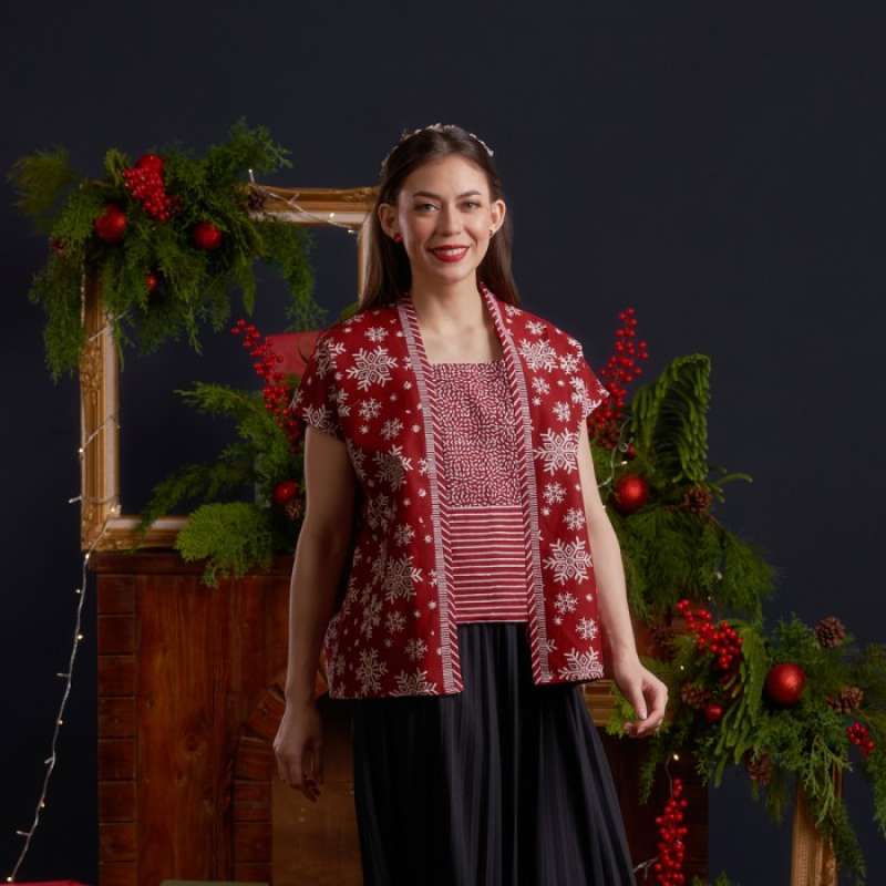 Promo NONA RARA-Kebaya dhini noel garut T2542,Baju kerja blouse batik ...