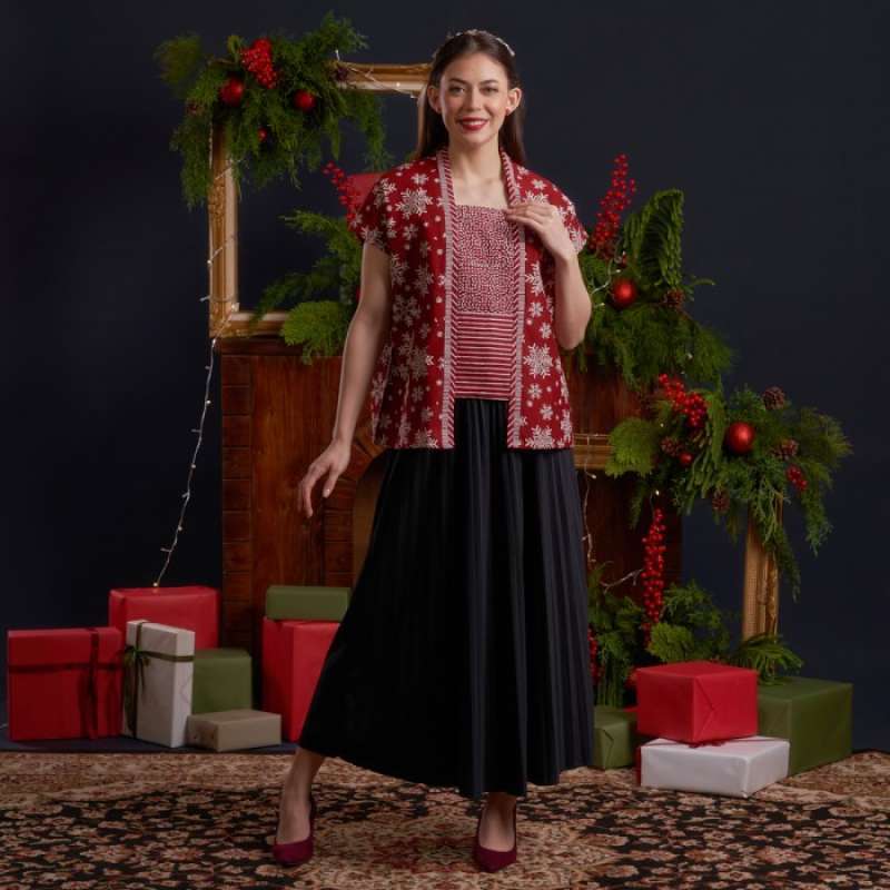 Promo NONA RARA-Kebaya dhini noel garut T2542,Baju kerja blouse batik ...