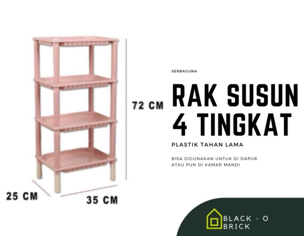 Jual Rak Plastik 4 Susun Kamar Mandi Dapur Ruang Tamu Serbaguna di ...