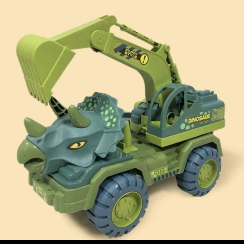 Promo Mainan Anak Mobil Truck Dinosaurus-dino Engineering Vehicle ...