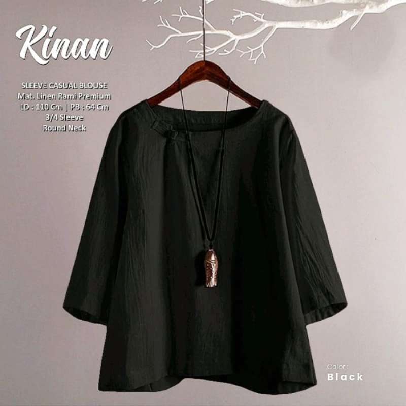 Promo blus wanita kemeja kerja atasan wanita kinan polos - code 3 Diskon 2% di Seller FLEXZONE ...