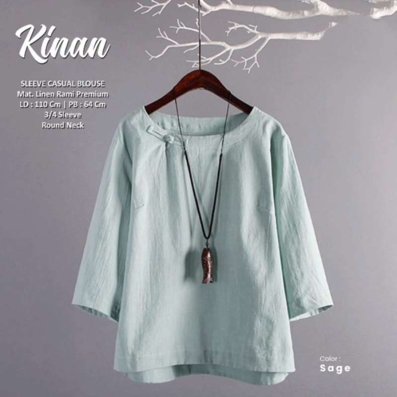 Promo blus wanita kemeja kerja atasan wanita kinan polos - code 3 Diskon 2% di Seller FLEXZONE ...