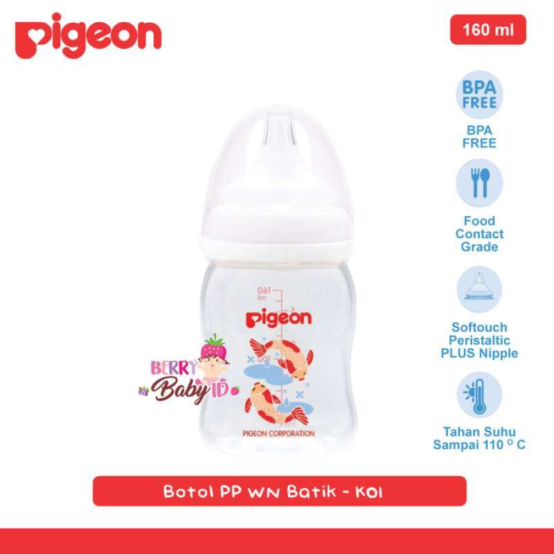 Promo Pigeon Bottle Wide Neck Botol Susu Bayi Peristaltic Plus Batik Series - Multicolor Motif A ...