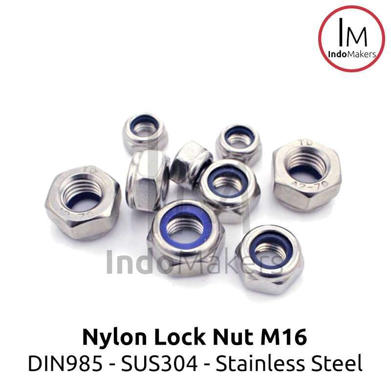 Jual DIN985 Nylon Hex Nut / Mur Nylon Stainless Steel SUS304 M16 ... Jual DIN985 Nylon Hex Nut / Mur Nylon Stainless Steel SUS304 M16 ...
