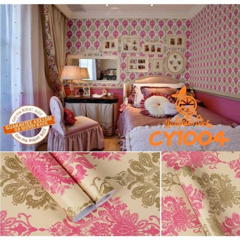 Jual Home Wallpaper Sticker Dinding Batik Pinky - 45cm x 10 m di Seller ...