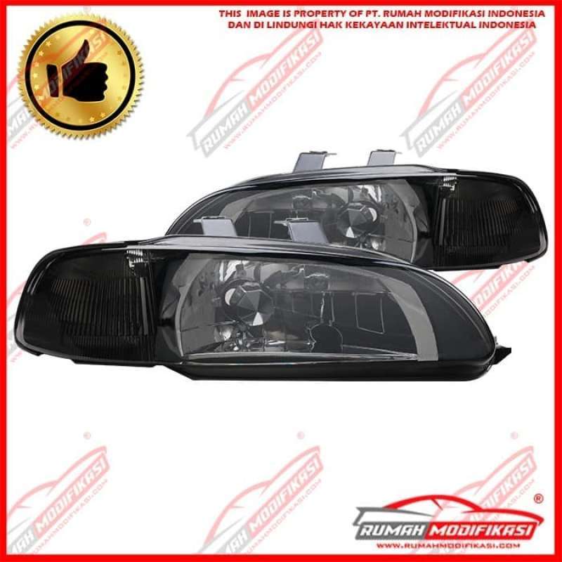 Jual HEADLAMP - HONDA CIVIC ESTILO 1992-1995 - SMOKE - ONE PIECE di ...
