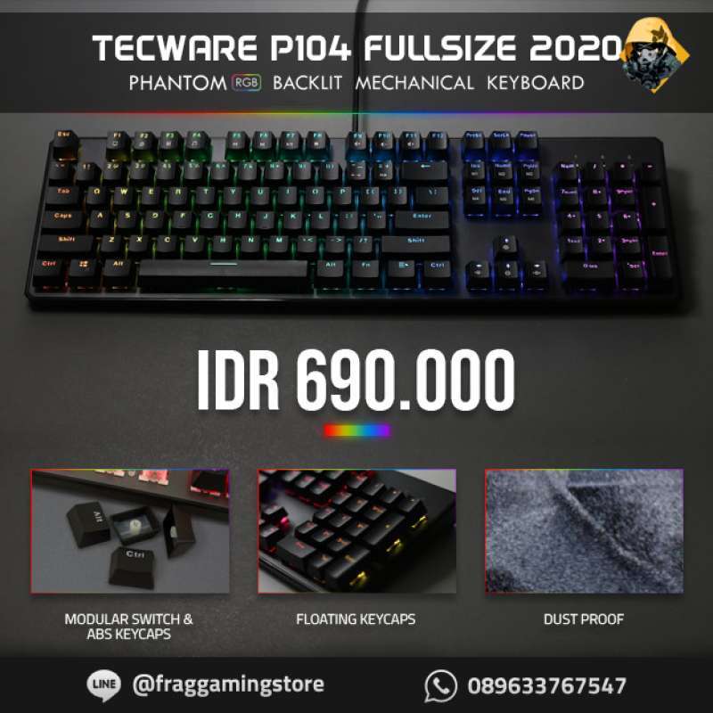 Promo Tecware Phantom P104 Fullsize 2020 Edition / V2 Mechanical ...