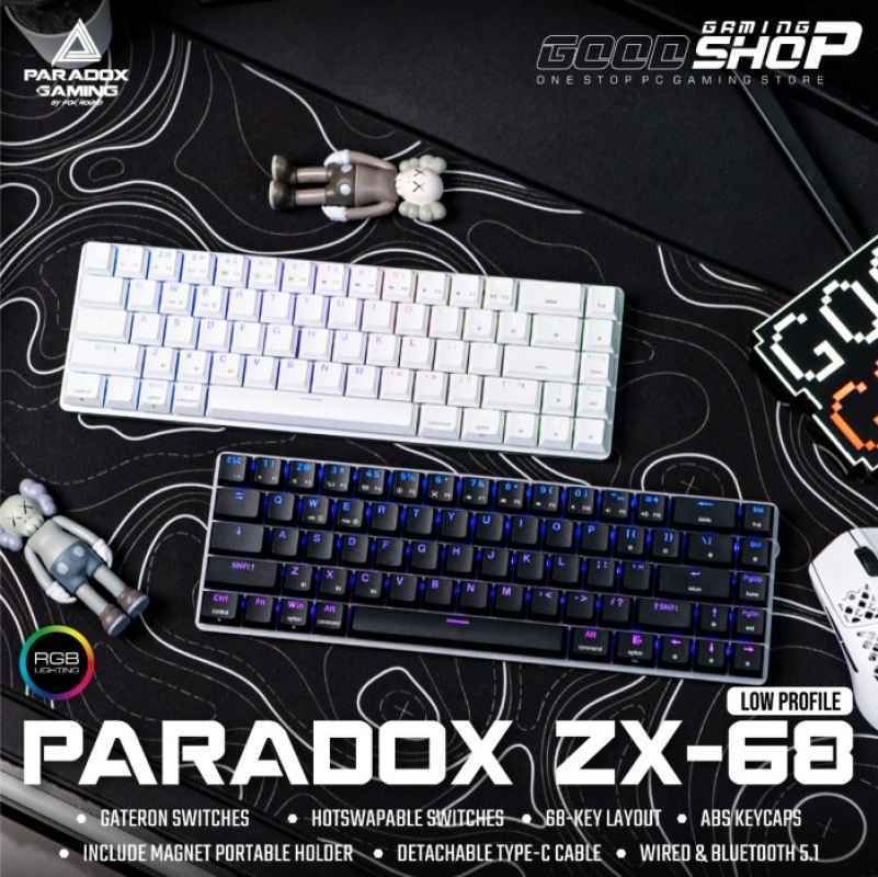 Promo Paradox Gaming ZX68 Low Profile - 68 Layout Gaming Keyboard ...
