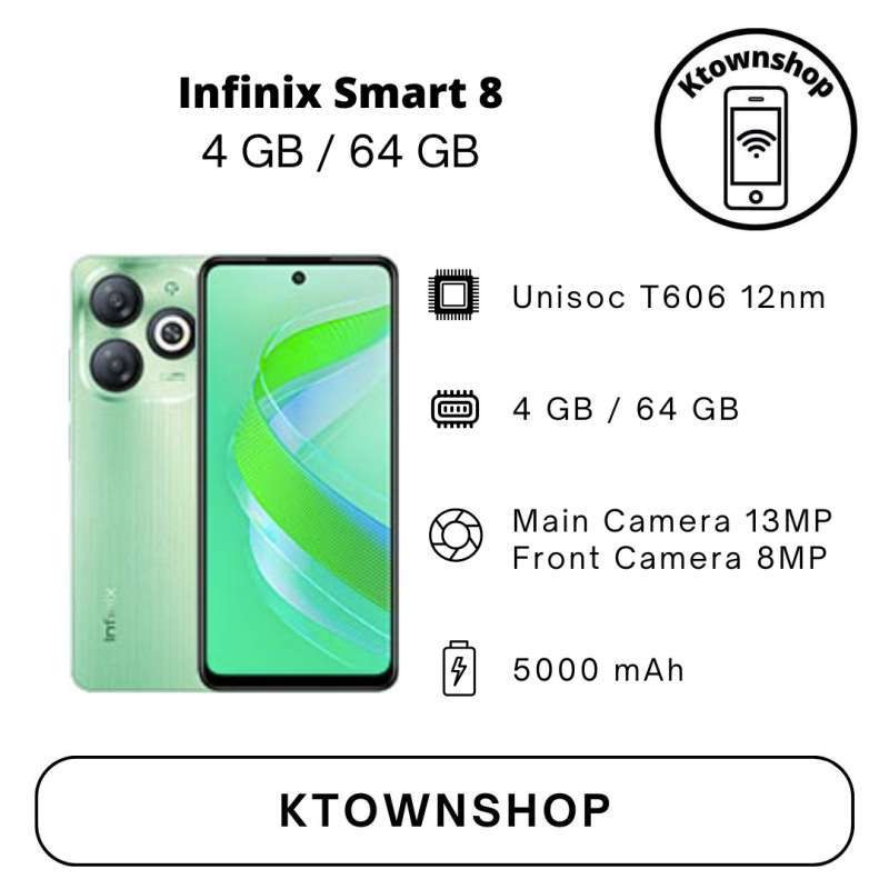 Jual INFINIX SMART 8 4/64 GB GARANSI RESMI di Seller Ktownshop ...
