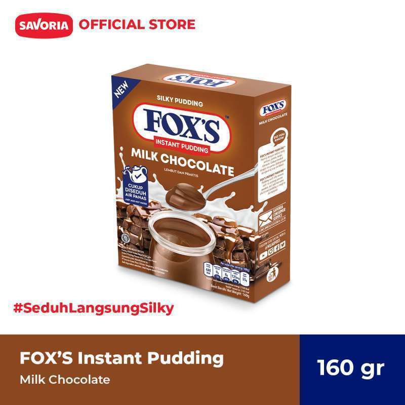 Promo Whs - Smg/jog/solo - Fox's Instant Pudding Milk Chocolate Box Puding Coklat Instan 160 G ...