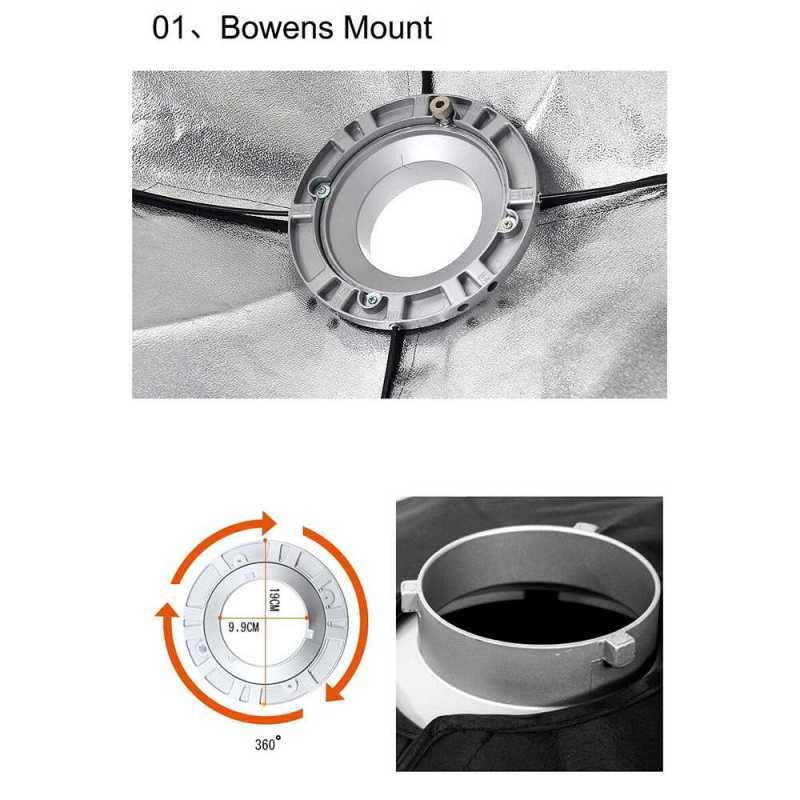 Jual Godox Softbox Reflector Octagonal Honeycomb Grid Bowens Mount 95cm ...