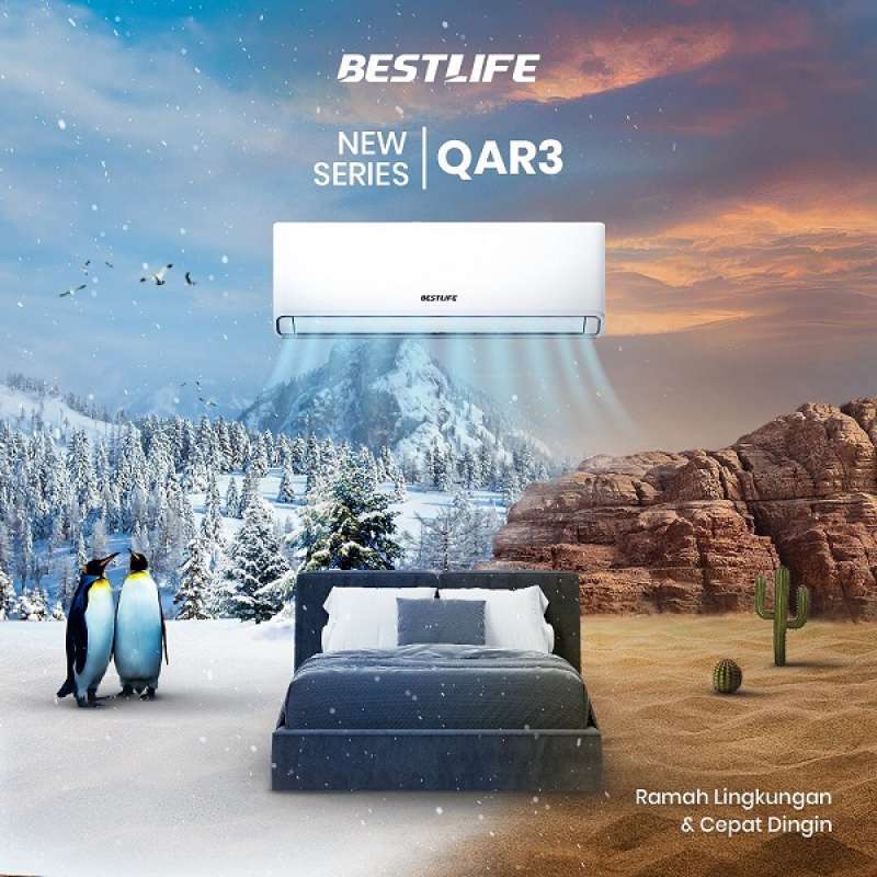 Promo Ac Bestlife Best 18 Qar3 +installasi [2 Pk] Standard +pipa +kabel +bracket +duct Tape ...