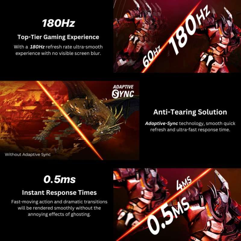 Jual Monitor Aoc Gaming 24g4e 24 Ips 1080p 180hz 0.5ms Full Hd Hdmi Dp ...