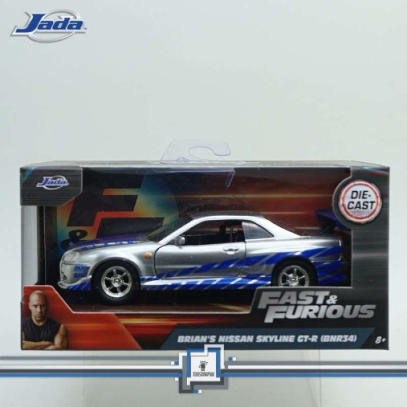 Jual Jada Fast And Furious 1:32 Brian's Nissan Skyline Gt-r Gtr R34 1/ ...