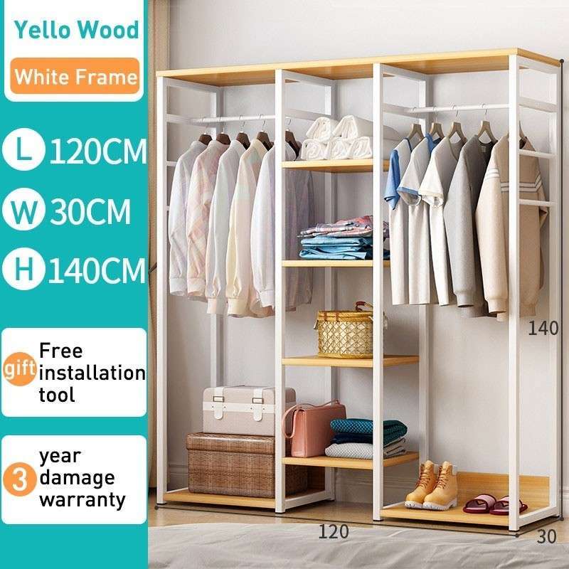 Promo Rak Gantungan Baju Besi Terbuka/rak Baju Diskon 53% Di Seller ...