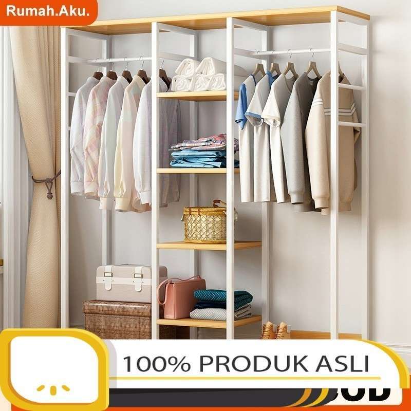 Promo Rak Gantungan Baju Besi Terbuka/rak Baju Diskon 53% Di Seller ...