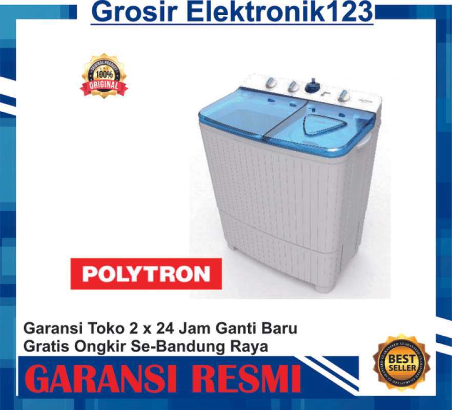 Promo Polytron Mesin Cuci 2 Tabung 7 Kg Twin Tub Pwm-751 / Pwm751/ Pwm ...
